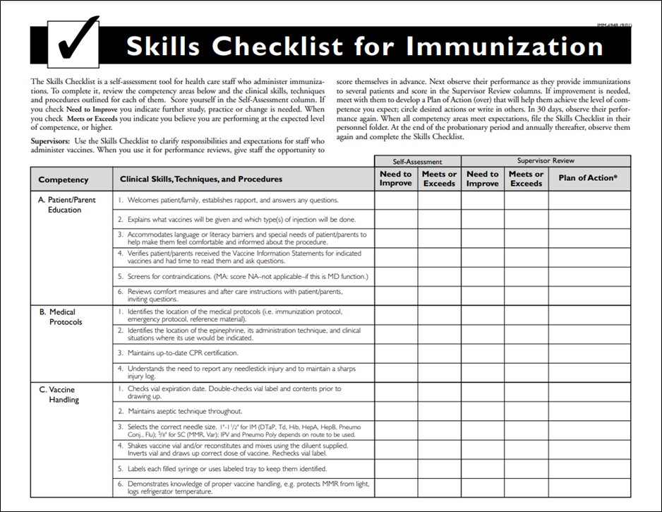 Immunization Materials for Providers